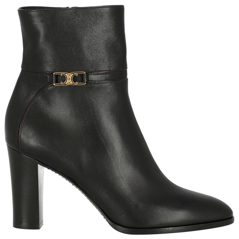 Celine Women Ankle boots Black Leather EU 36.5 For Sale at 1stDibs ...
