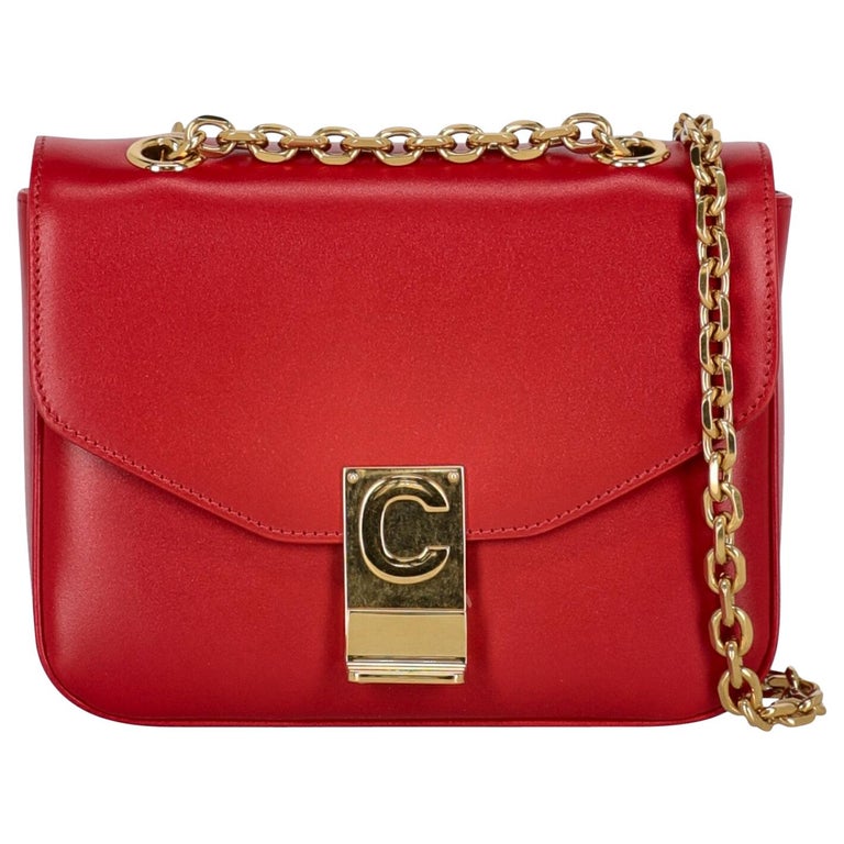 Celine Women Shoulder bags Red Leather For Sale at 1stDibs