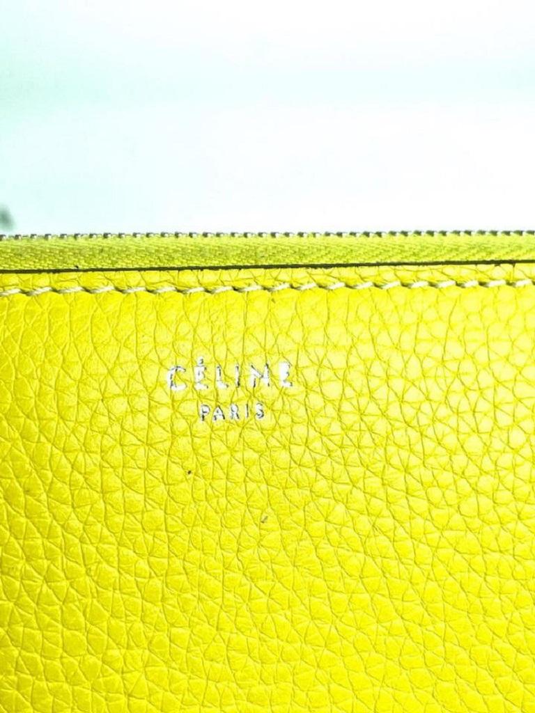 Céline Yellow Leather Large Zipped Multifunction 14cel618 Wallet For ...