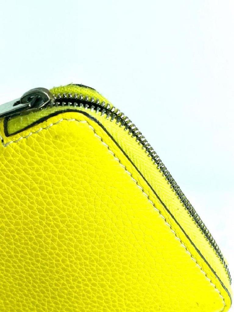 Céline Yellow Leather Large Zipped Multifunction 14cel618 Wallet For ...