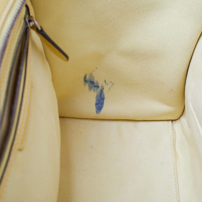Celine Yellow Leather Mini Luggage Tote For Sale at 1stDibs