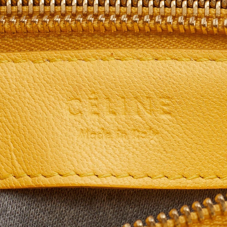 Celine Yellow Leather Trio Crossbody Bag For Sale at 1stDibs