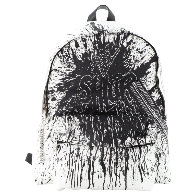 Celine Zip Around Backpack Printed Canvas Medium For Sale at 1stDibs