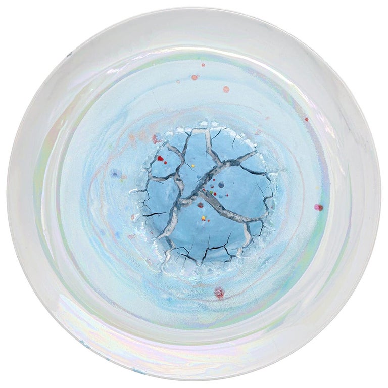 Cell Wall Plate Blue For Sale at 1stDibs