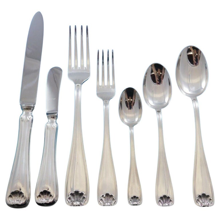 Cellini by Fortunoff Italy Sterling Silver Flatware Set Service Dinner ...