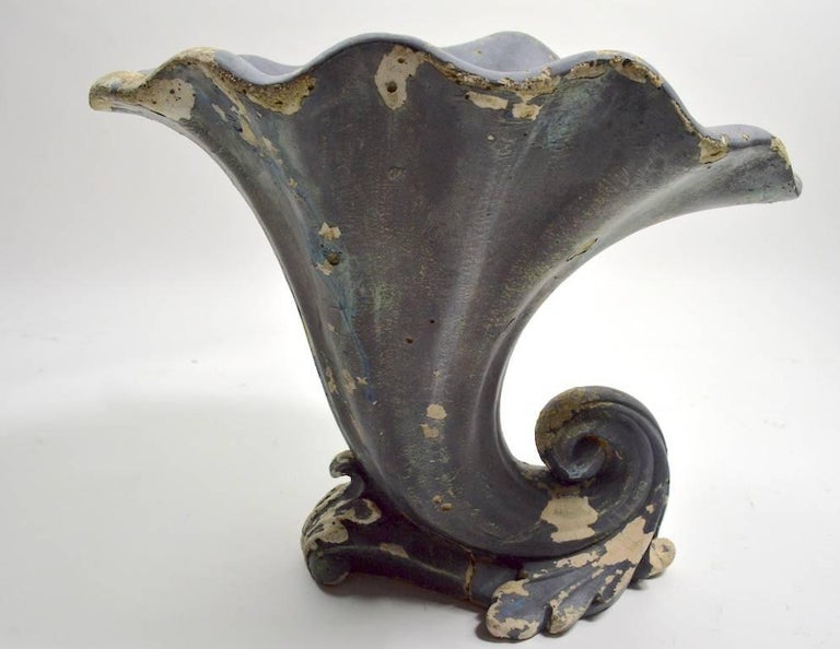 Cement Concrete Garden Cornucopia Planter at 1stDibs