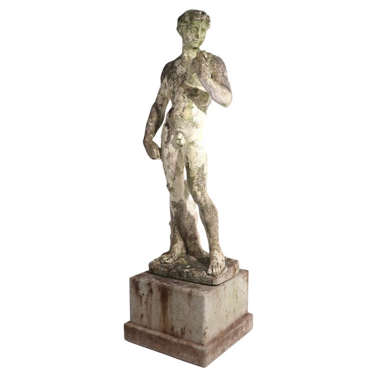 Cement David Garden Sculpture at 1stDibs