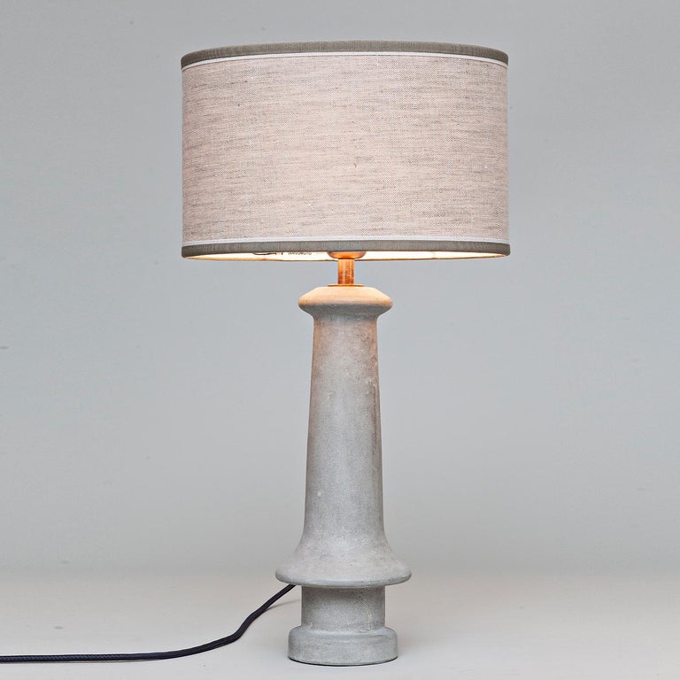 Cement Gray Table Lamp For Sale at 1stDibs