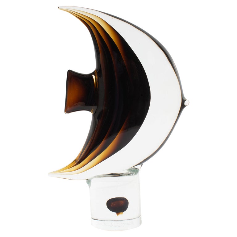 Cenedese Murano Italian 1981 Art Glass Fish Sculpture For Sale at 1stDibs