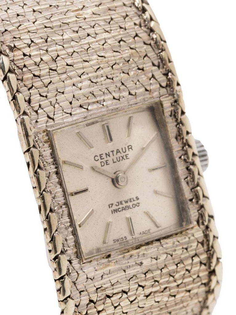 Centaur De Luxe Gold Bracelet Watch For Sale at 1stDibs