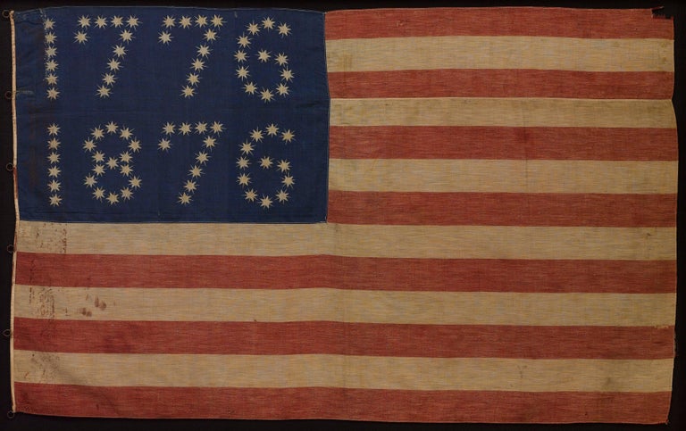 Centennial Celebration "1776-1876" American Flag Banner For Sale at ...
