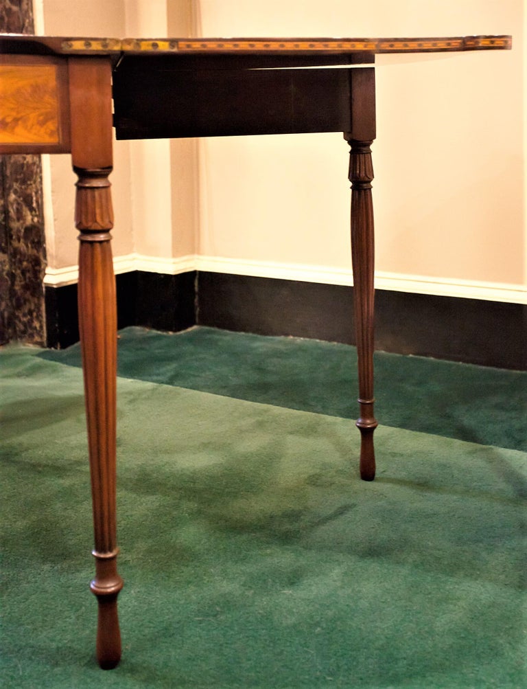 Centennial Federal Style Sheraton Mahogany and Flaming Birch Card Table ...