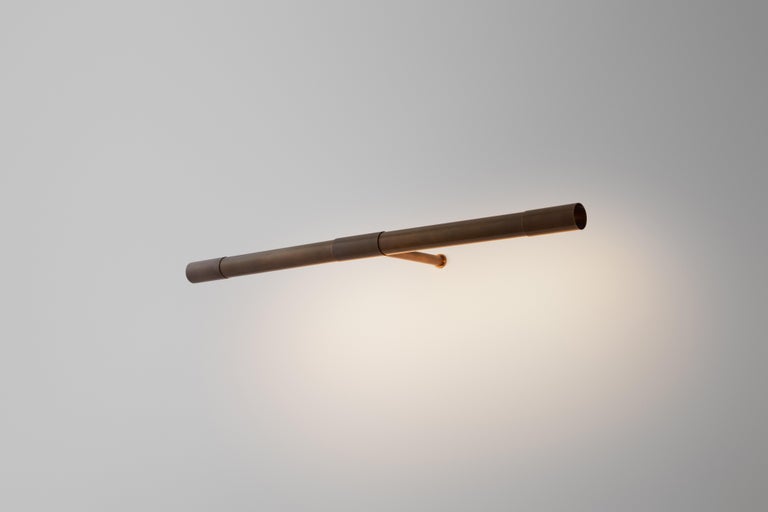 Customizable Center-Mount Picture Light Adjustable Minimal Brass Linear ...