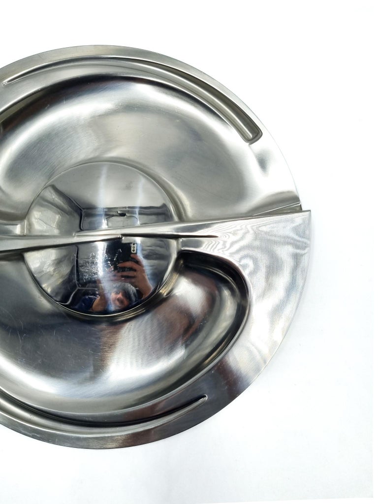 Centerpiece Plate in Steel by Carmelo Cappello for Alessi D'apres 1980s ...