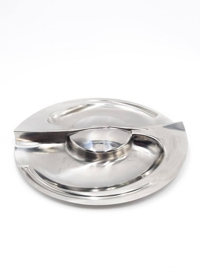 Centerpiece Plate in Steel by Carmelo Cappello for Alessi D'apres 1980s ...