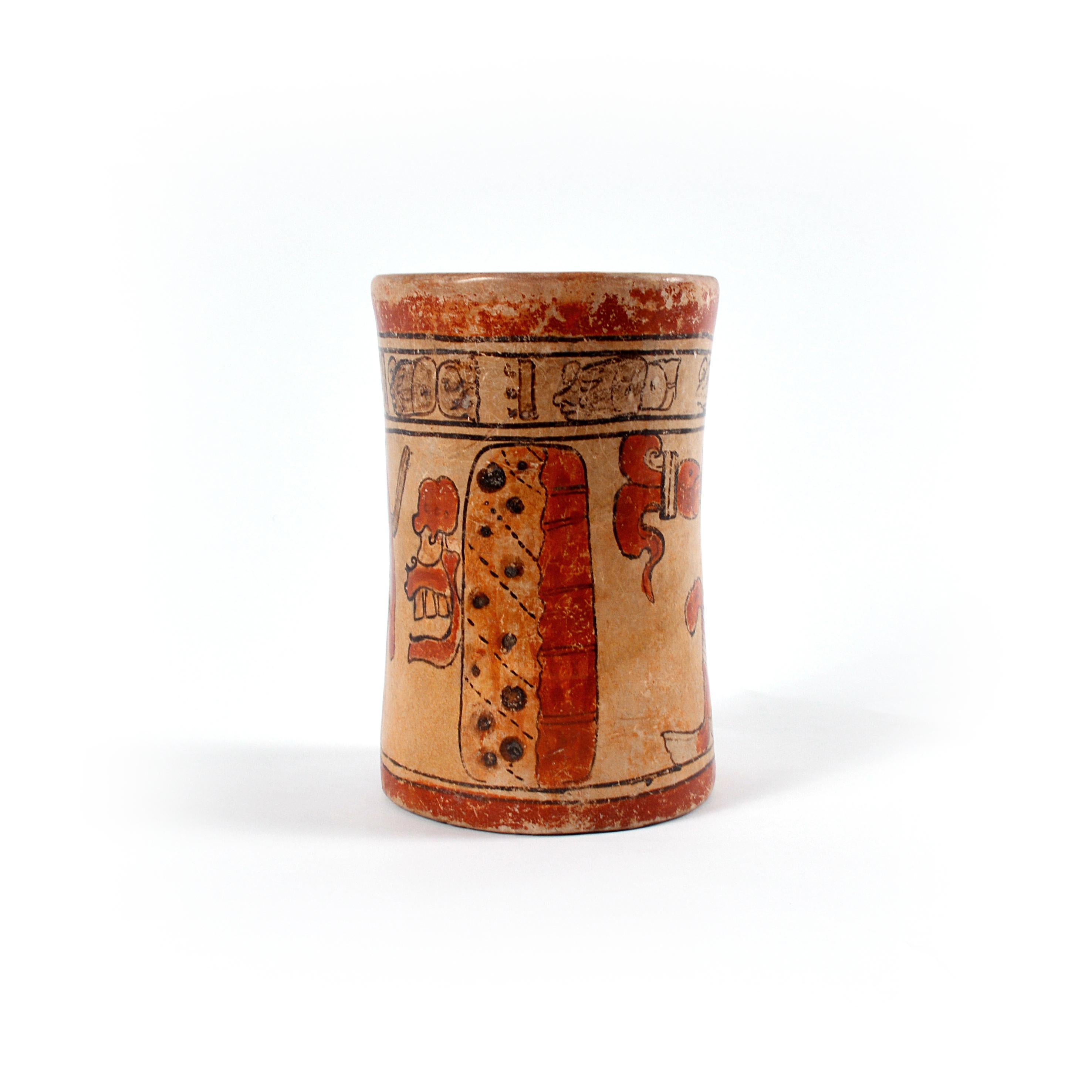 Central American Mayan Polychrome Cylindrical Vessel at 1stDibs | mayan ...