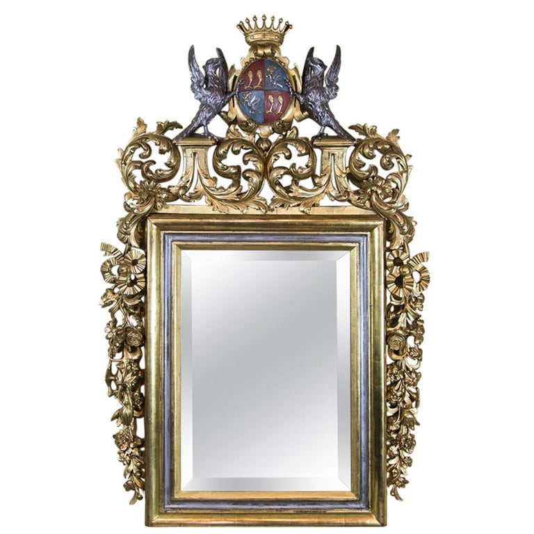 Central European Carved Gilt Mirror at 1stDibs