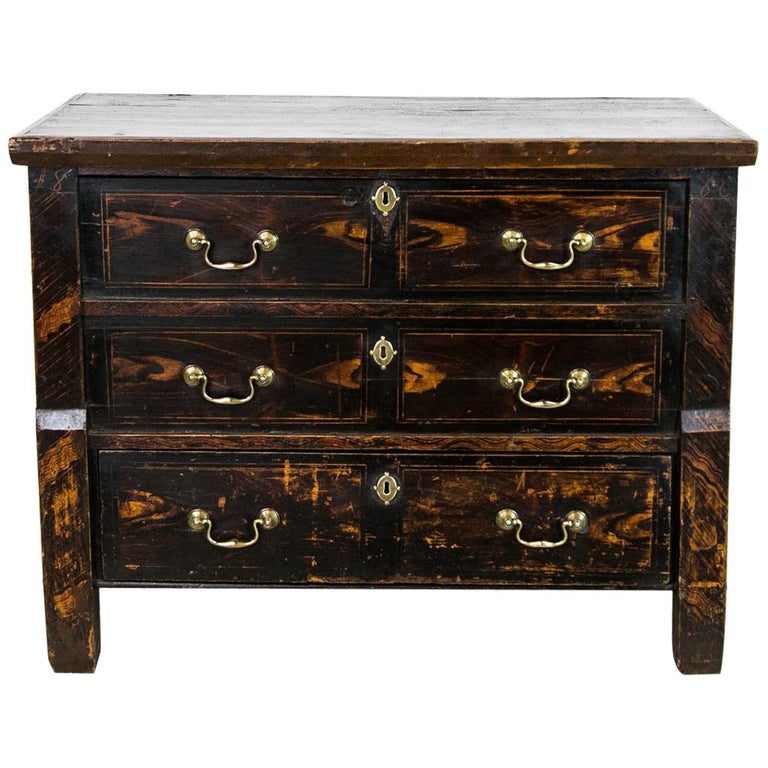 Central European Faux Painted Blanket Chest For Sale at 1stDibs