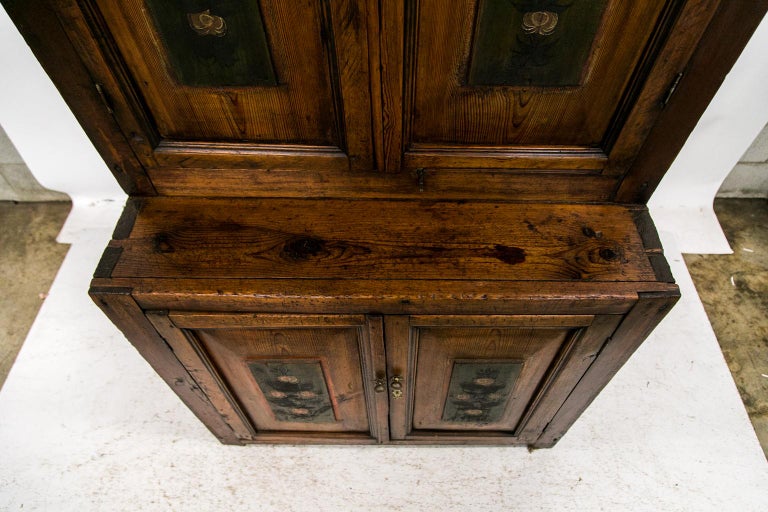 Central European Step Back Cupboard For Sale at 1stDibs