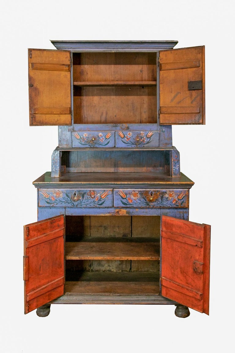Central European Step Back Cupboard at 1stDibs
