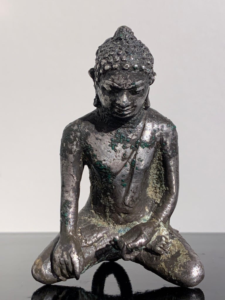Central Javanese Cast Silver Transcendent Buddha, 9th-12th Century ...