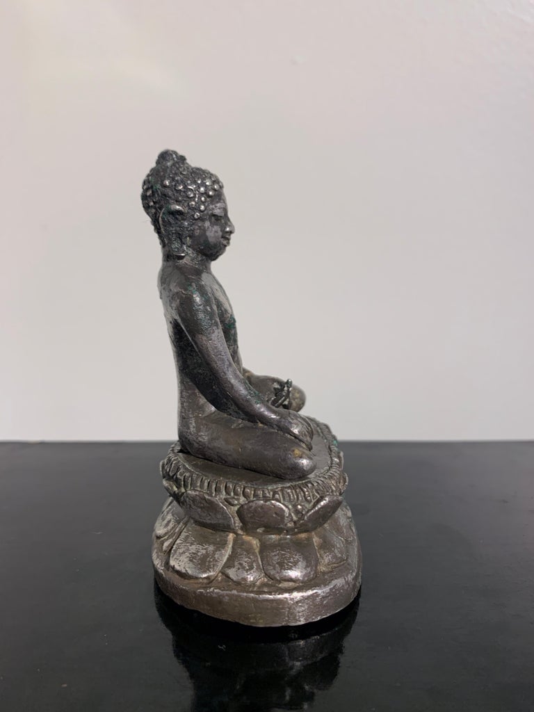 Central Javanese Cast Silver Transcendent Buddha, 9th-12th Century ...