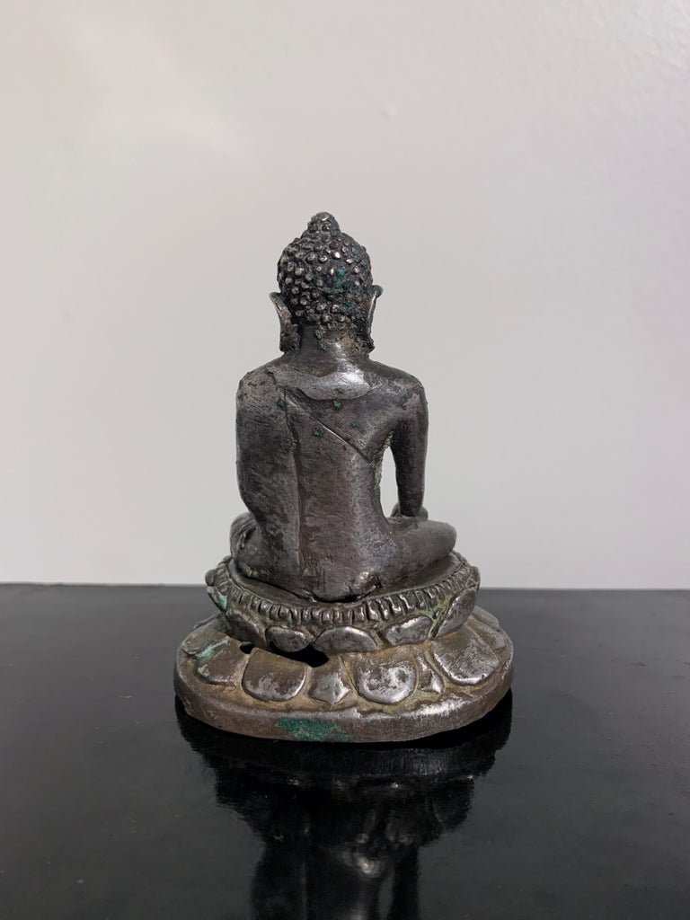 Central Javanese Cast Silver Transcendent Buddha, 9th-12th Century ...