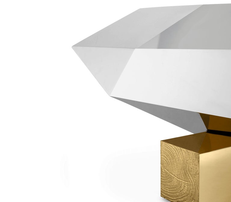 Centre Table in Steel "Stone" For Sale at 1stDibs