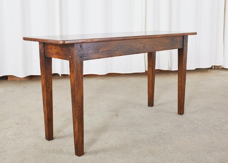 Century French Provincial Pine Farmhouse Console Table at 1stDibs