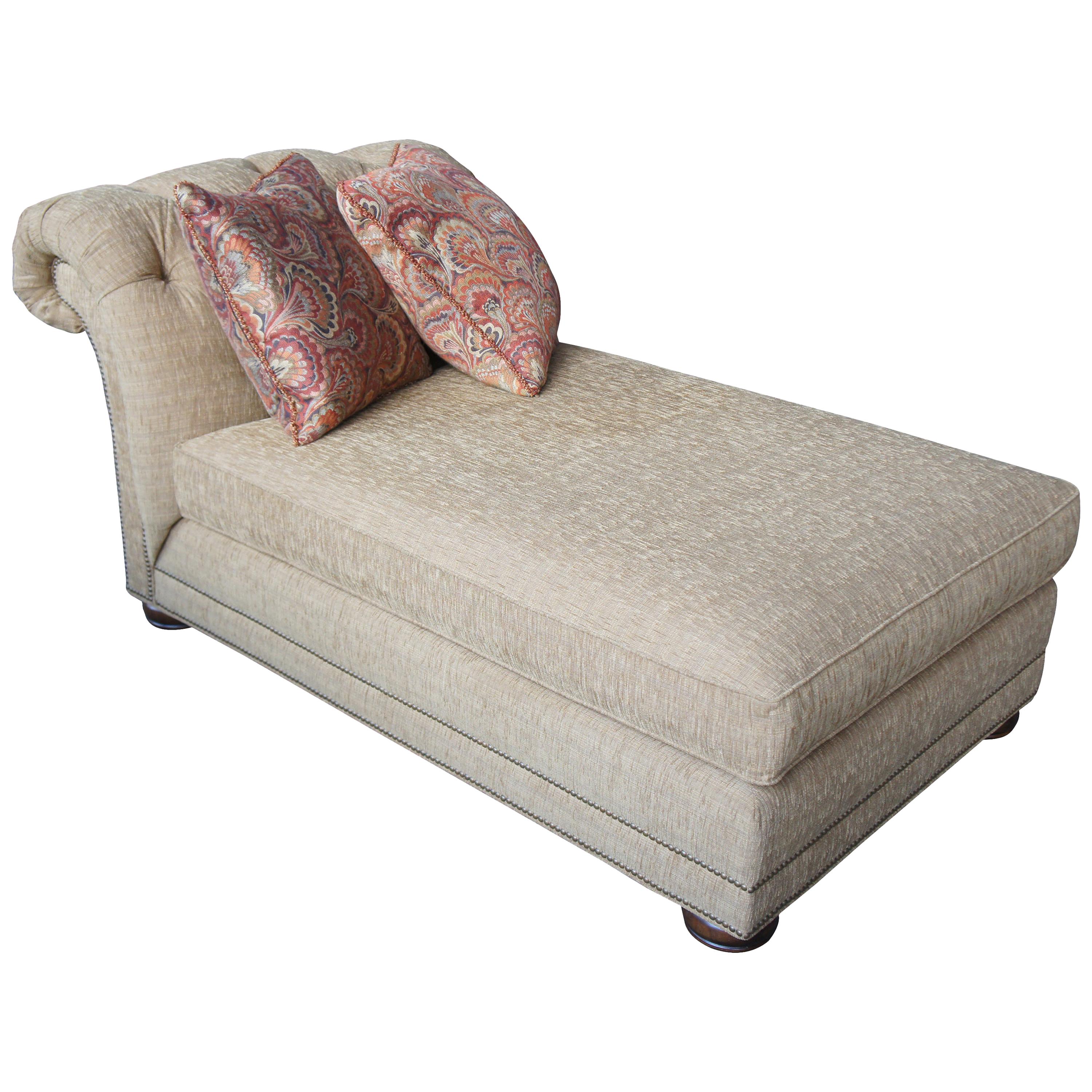 Century Furniture Deb Chaise Lounge Tufted Scroll Back Chesterfield ...
