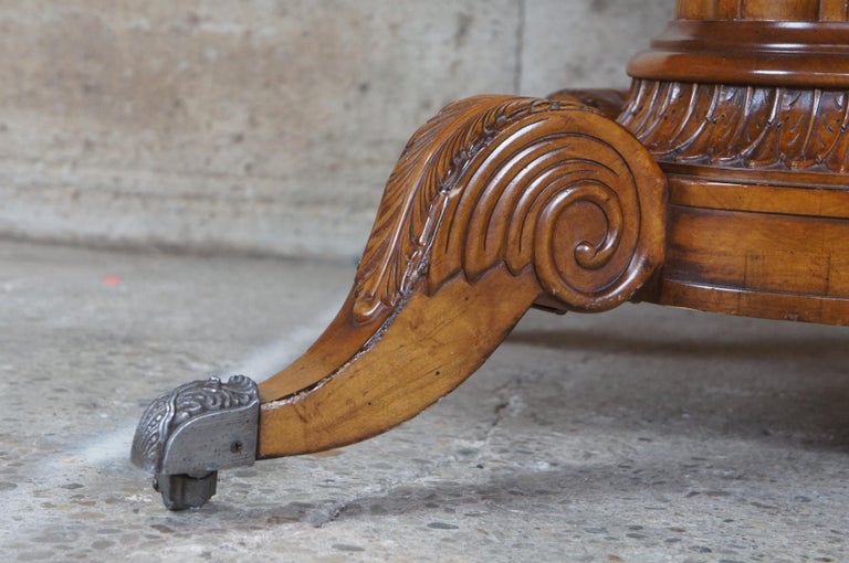 Century Furniture Maple Norfolk Round Pedestal Dining Table 53-307B at 1stDibs