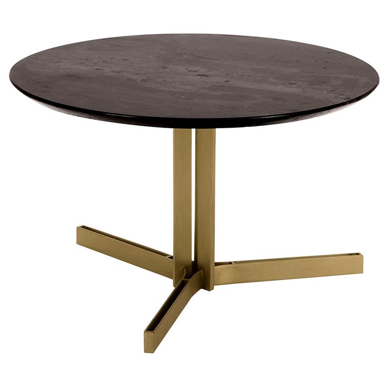 Ceo Coffee Table with Cappuccino Marble Top For Sale at 1stDibs