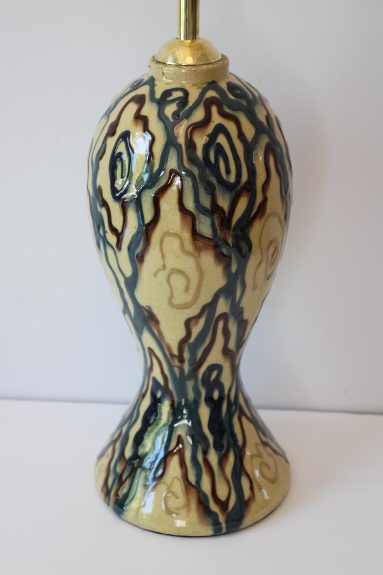 Ceramic Abstract Lamp For Sale at 1stDibs