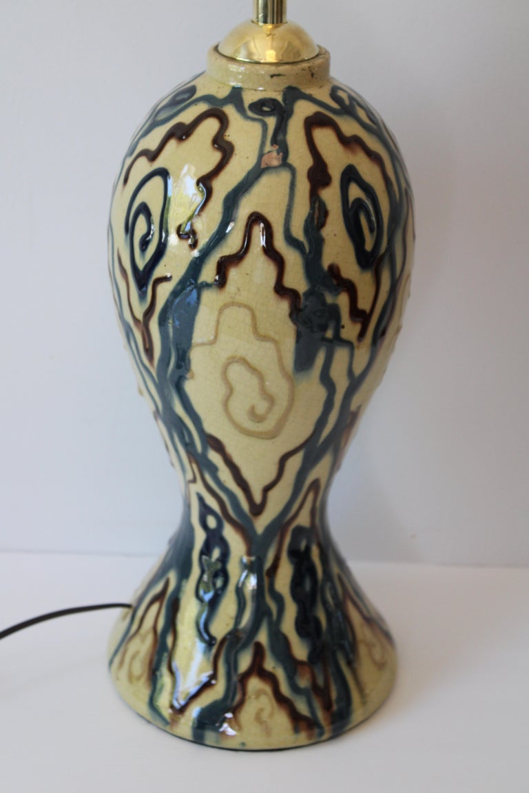 Ceramic Abstract Lamp For Sale at 1stDibs