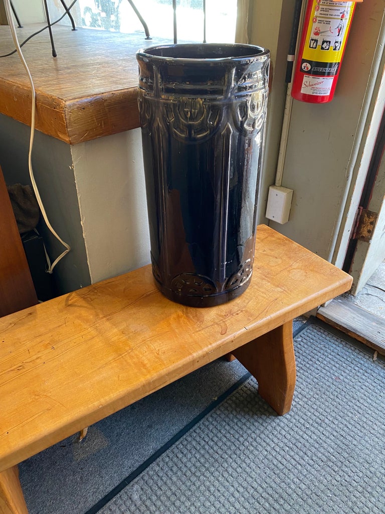 Ceramic Art Deco Umbrella Stand For Sale at 1stDibs