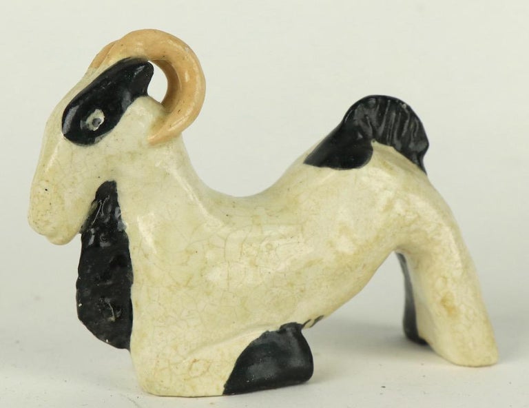 Ceramic Art Pottery Goat Attributed to Vienna Wiener Werkstatte at 1stDibs