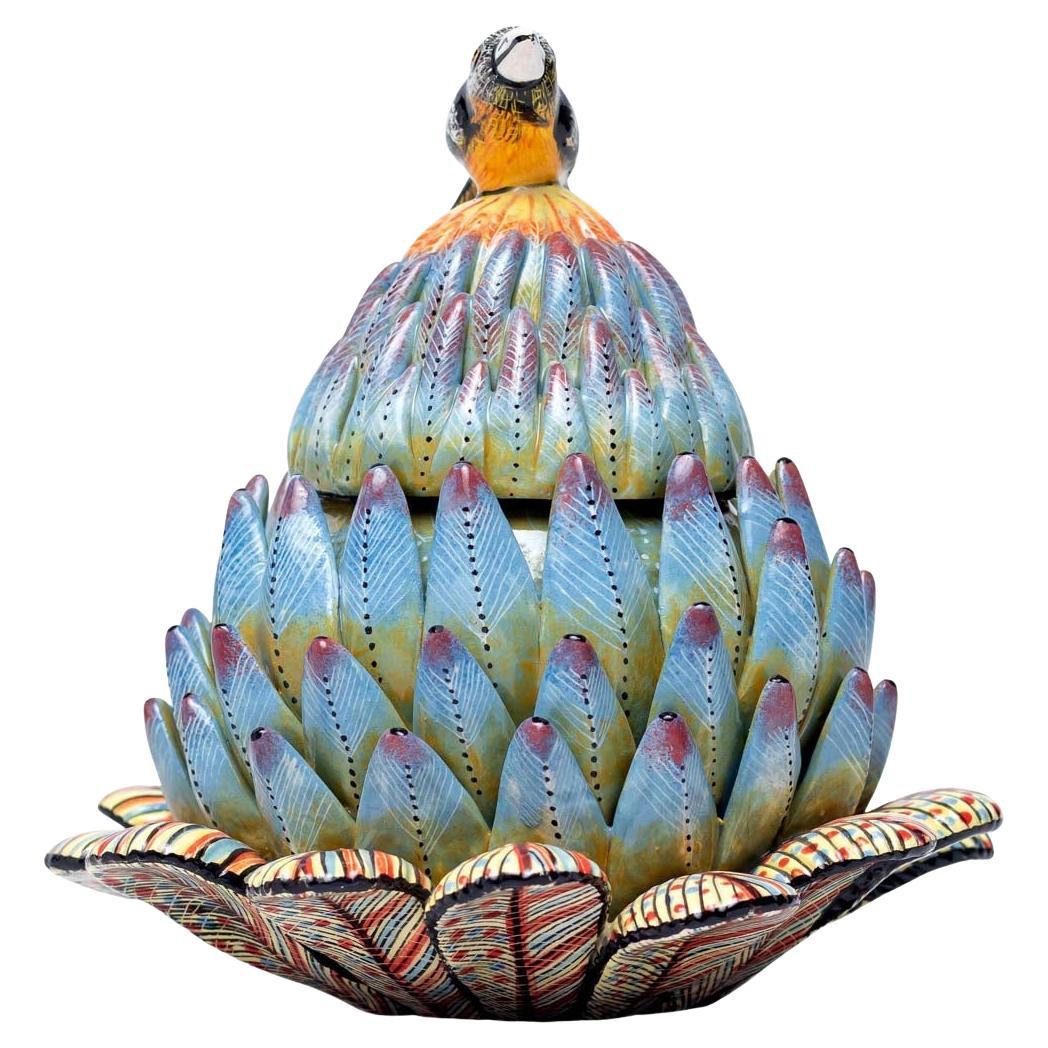 Ceramic Bird Jewelry Box , hand made in South Africa For Sale at 1stDibs