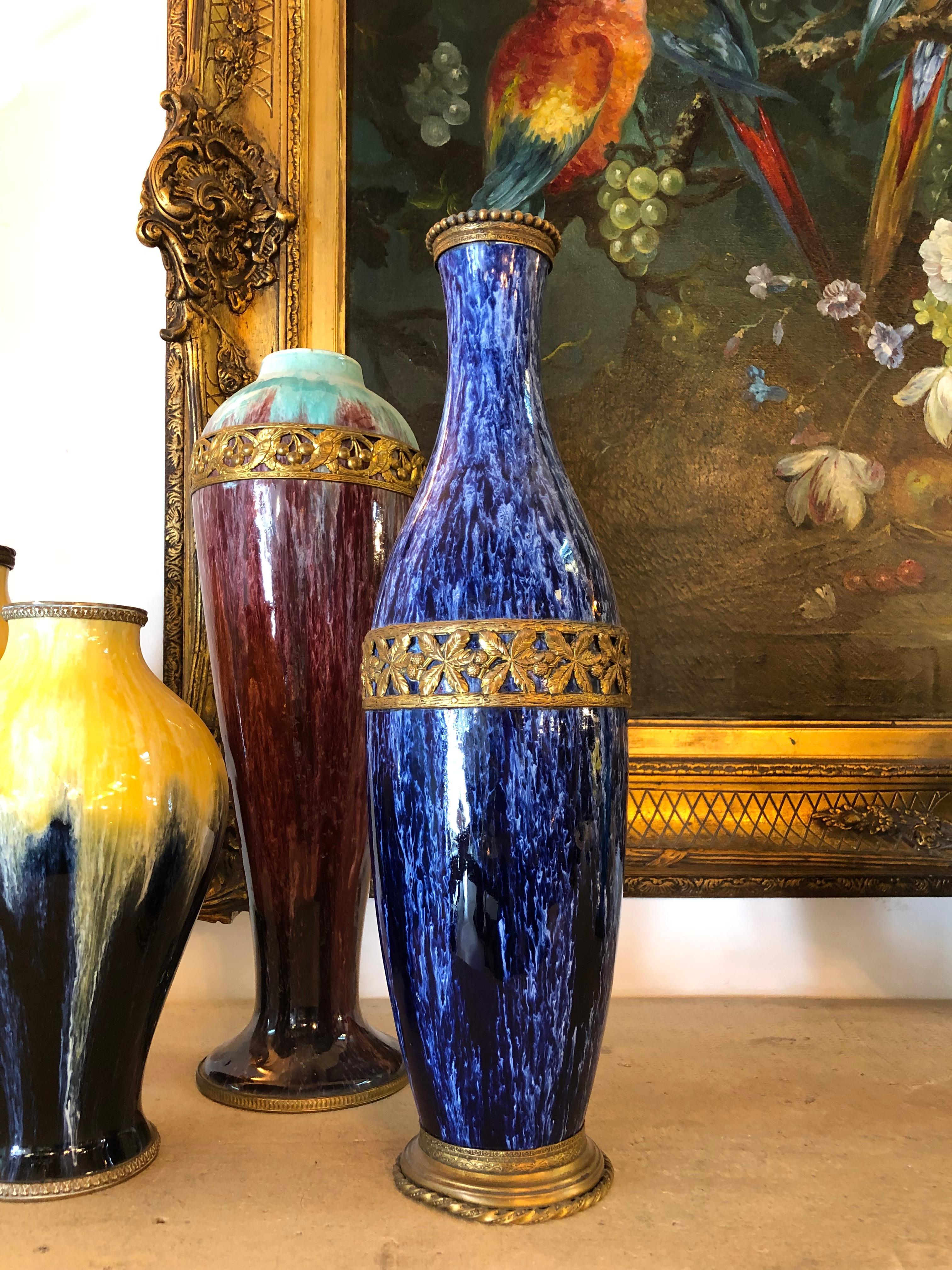 Ceramic, Boch Belgium, French Bronze For Sale at 1stDibs