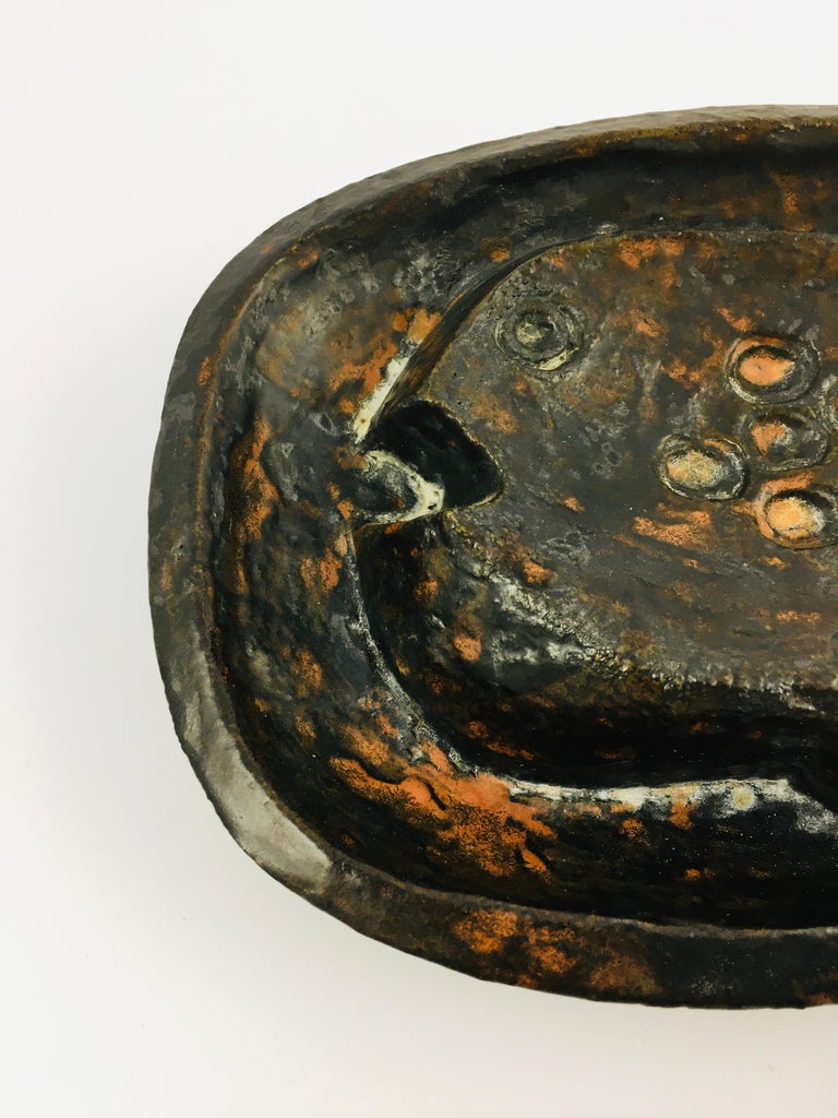 Ceramic bowl with fish motive by Gulya Végváry 1968 For Sale at 1stDibs