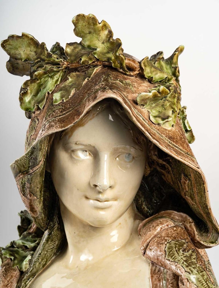 Ceramic Bust "Velléda" For Sale at 1stDibs
