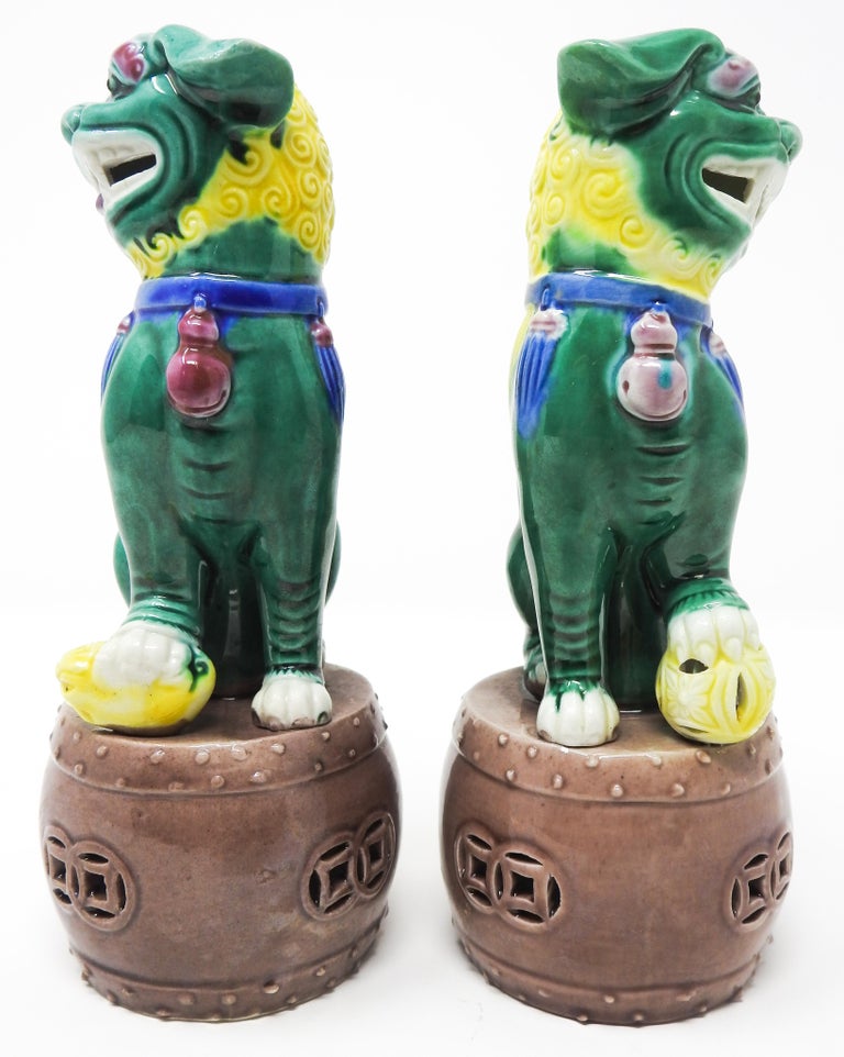 Ceramic Chinese Guardian Foo Dogs For Sale at 1stDibs