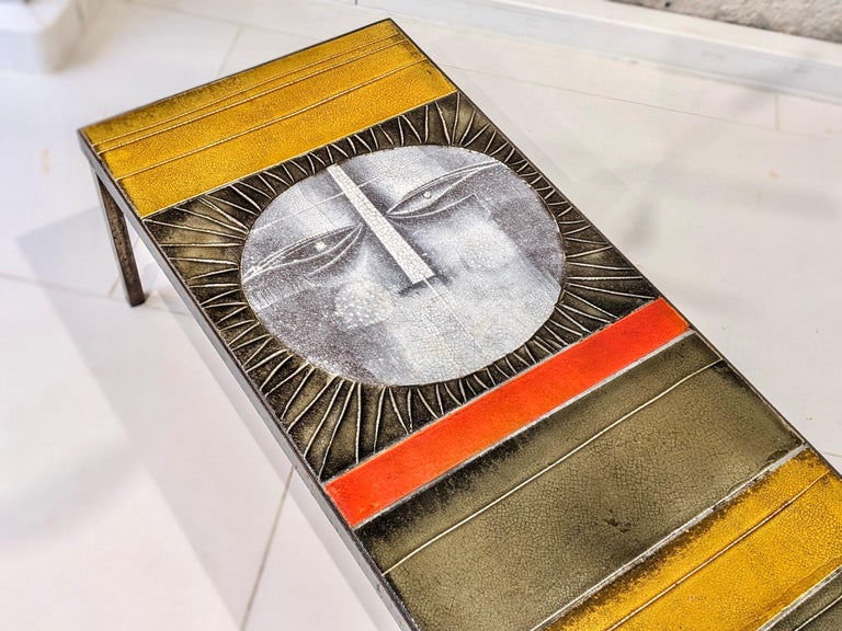 Ceramic coffee table "Soleil" by Roger Capron For Sale at 1stDibs
