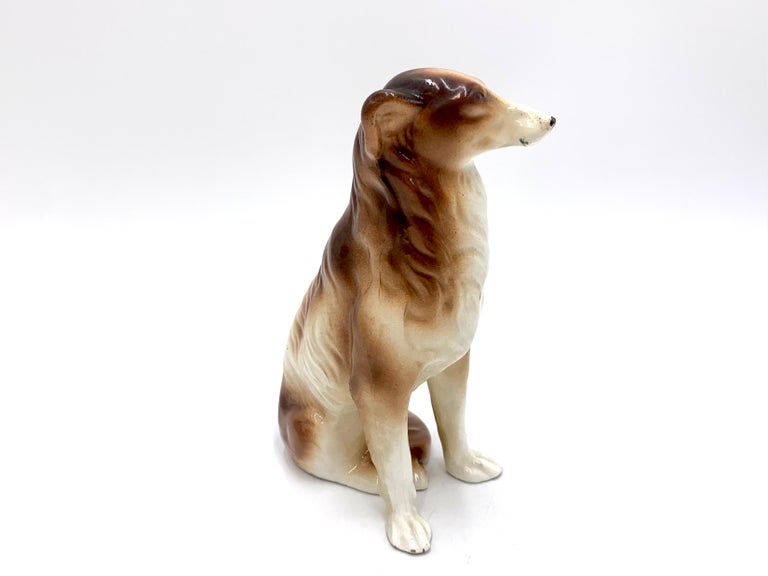 Ceramic Collie Dog Figurine For Sale at 1stDibs