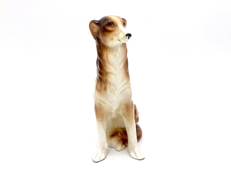 Ceramic Collie Dog Figurine For Sale at 1stDibs