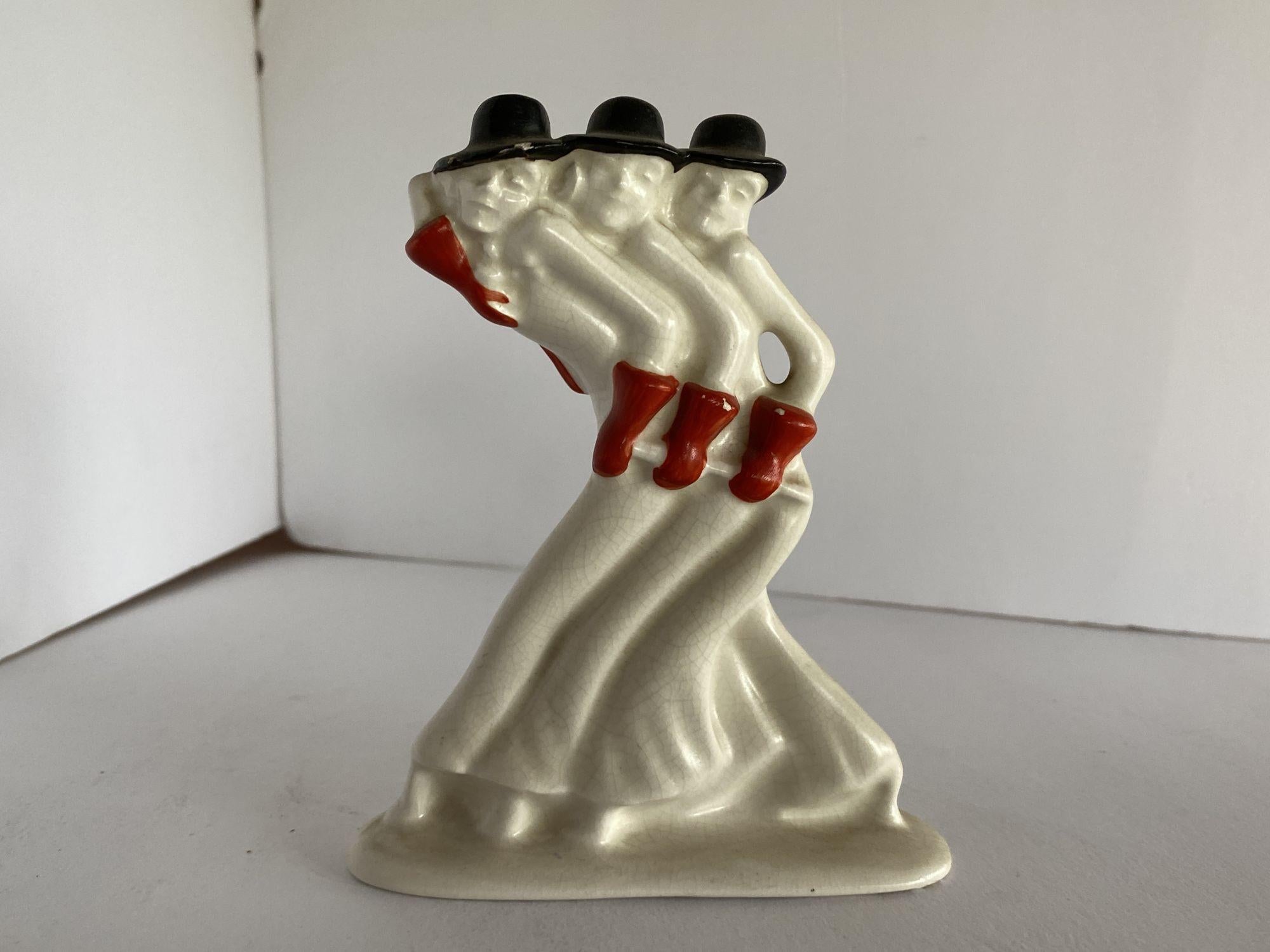 Ceramic Dancing Showgirl , by Plateelbakkerij Zuid-Holland For Sale at ...