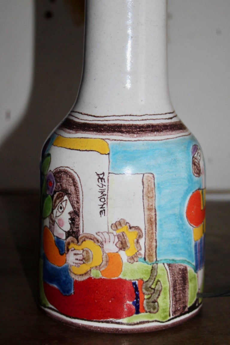Ceramic DeSimone Italy Table Lamp For Sale at 1stDibs
