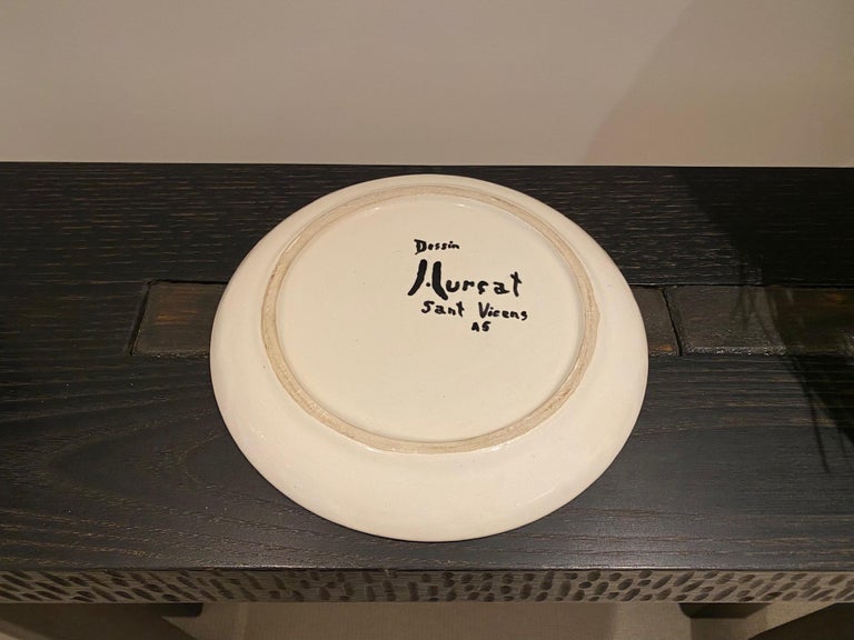 Ceramic Dish/decorative plate with Face Signed by Jean Lurçat 1950s For ...