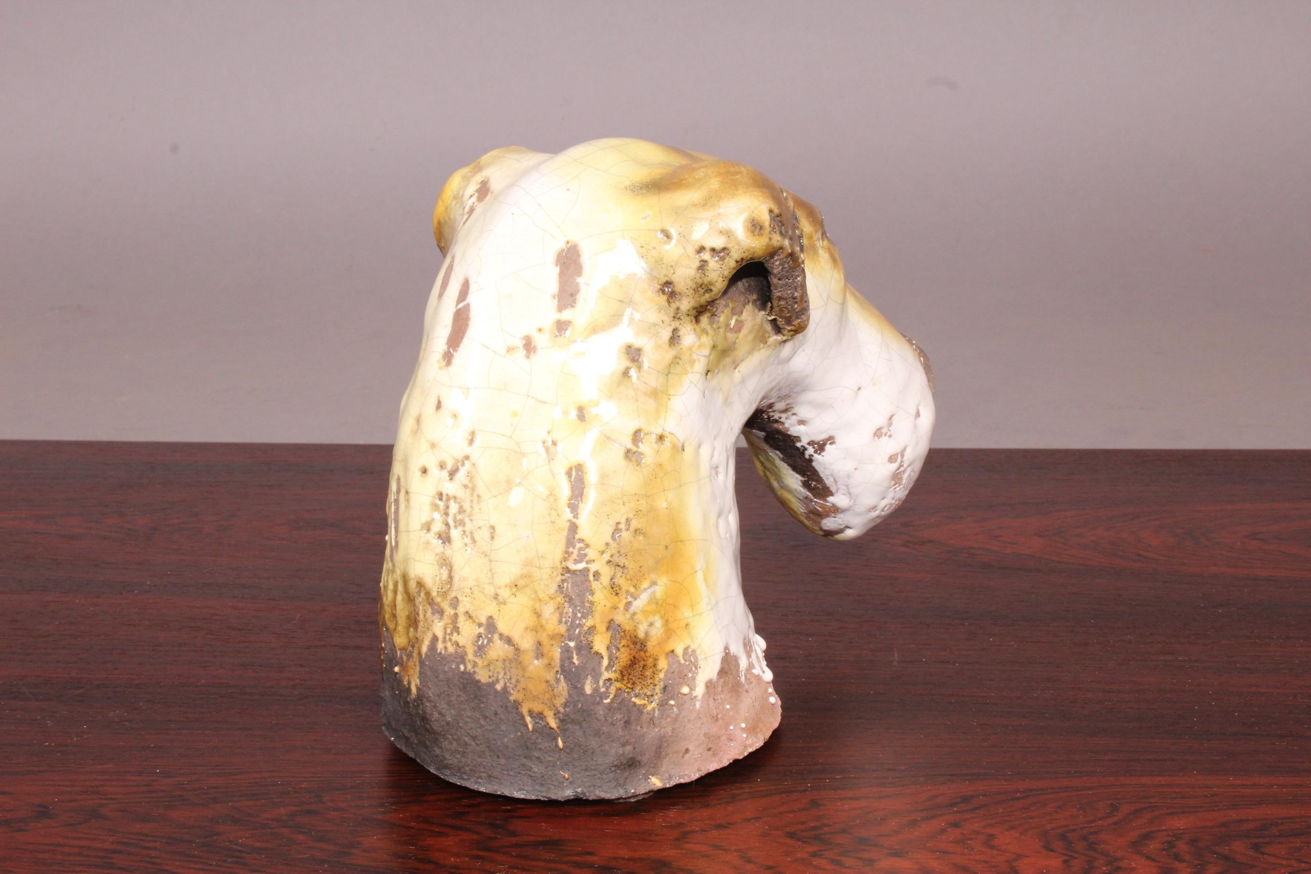 Ceramic Dog Head For Sale at 1stDibs