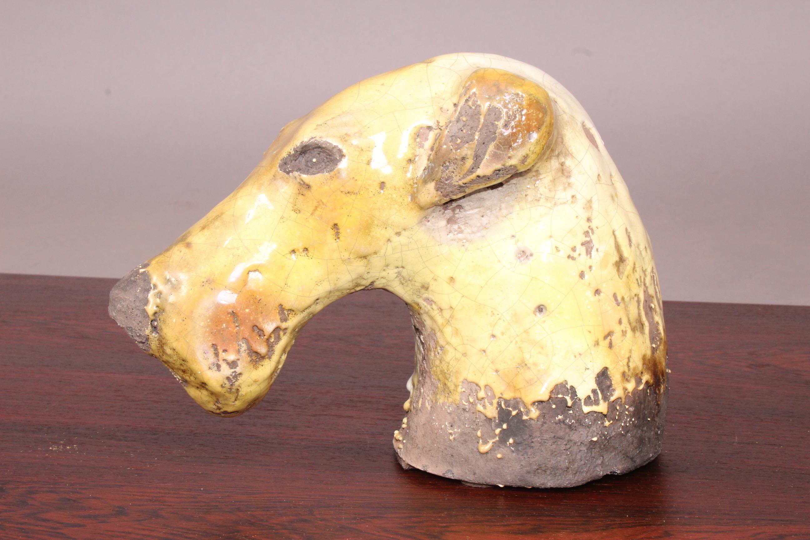 Ceramic Dog Head For Sale at 1stDibs