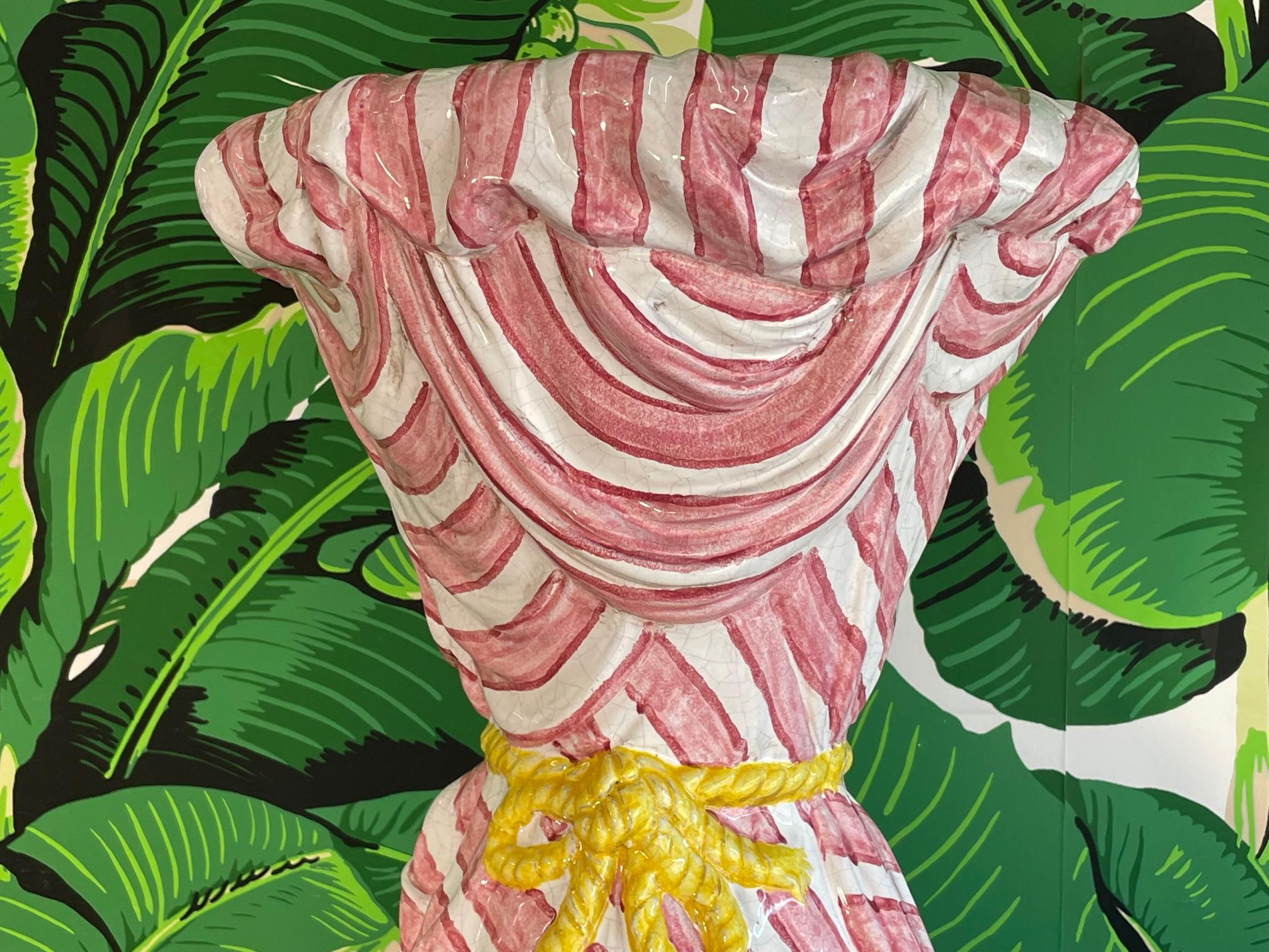 Ceramic Drape Form Garden Stool in the Manner of John Dickinson For ...